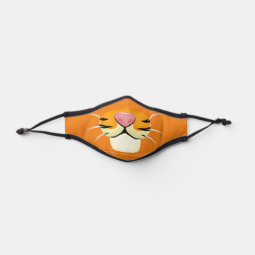 Cute Tiger Face Cartoon Style Premium Face Mask | Zazzle