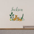 Cute Tiger Jungle Custom Name Nursery Wall Decal | Zazzle
