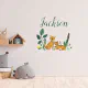 Cute Tiger Jungle Custom Name Nursery Wall Decal | Zazzle