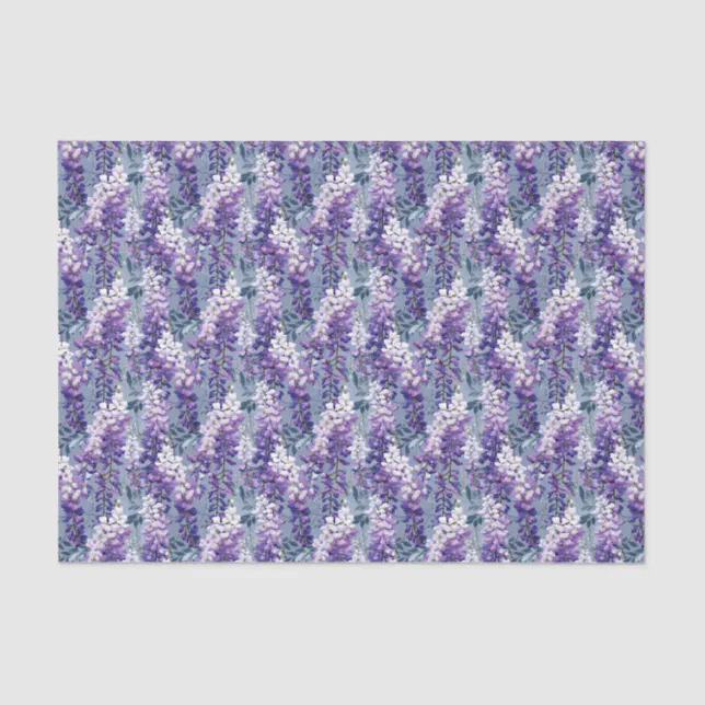 Cute tiled wisteria pattern tissue paper | Zazzle