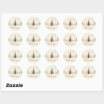 Cute Tipi Thank You Stickers | Zazzle