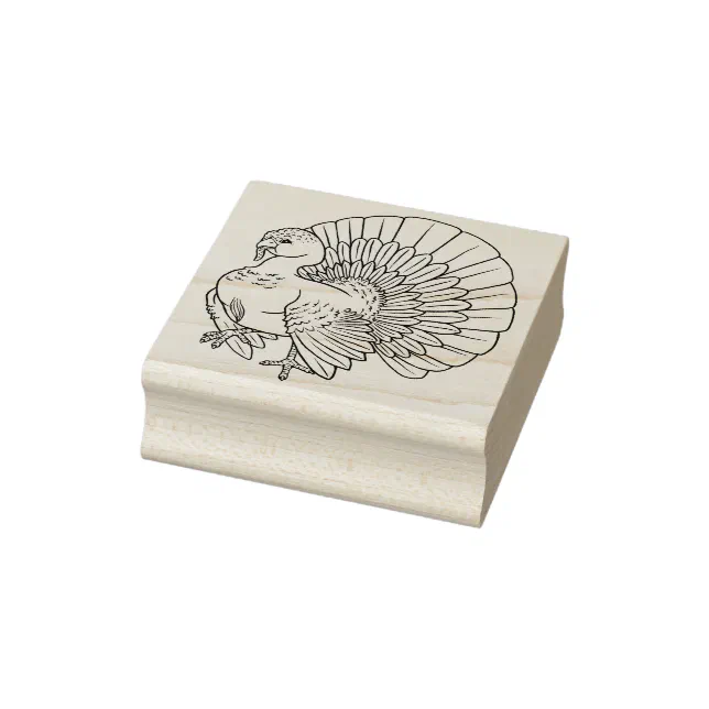 Cute Tom Turkey Thanksgiving Rubber Stamp | Zazzle