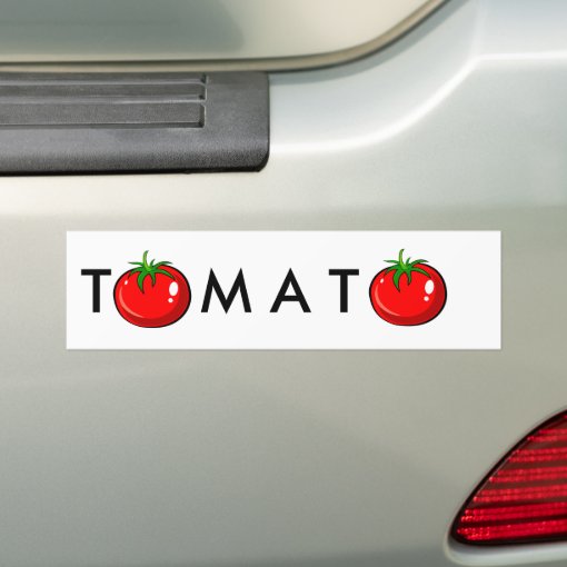 Cute tomato bumper sticker | Zazzle