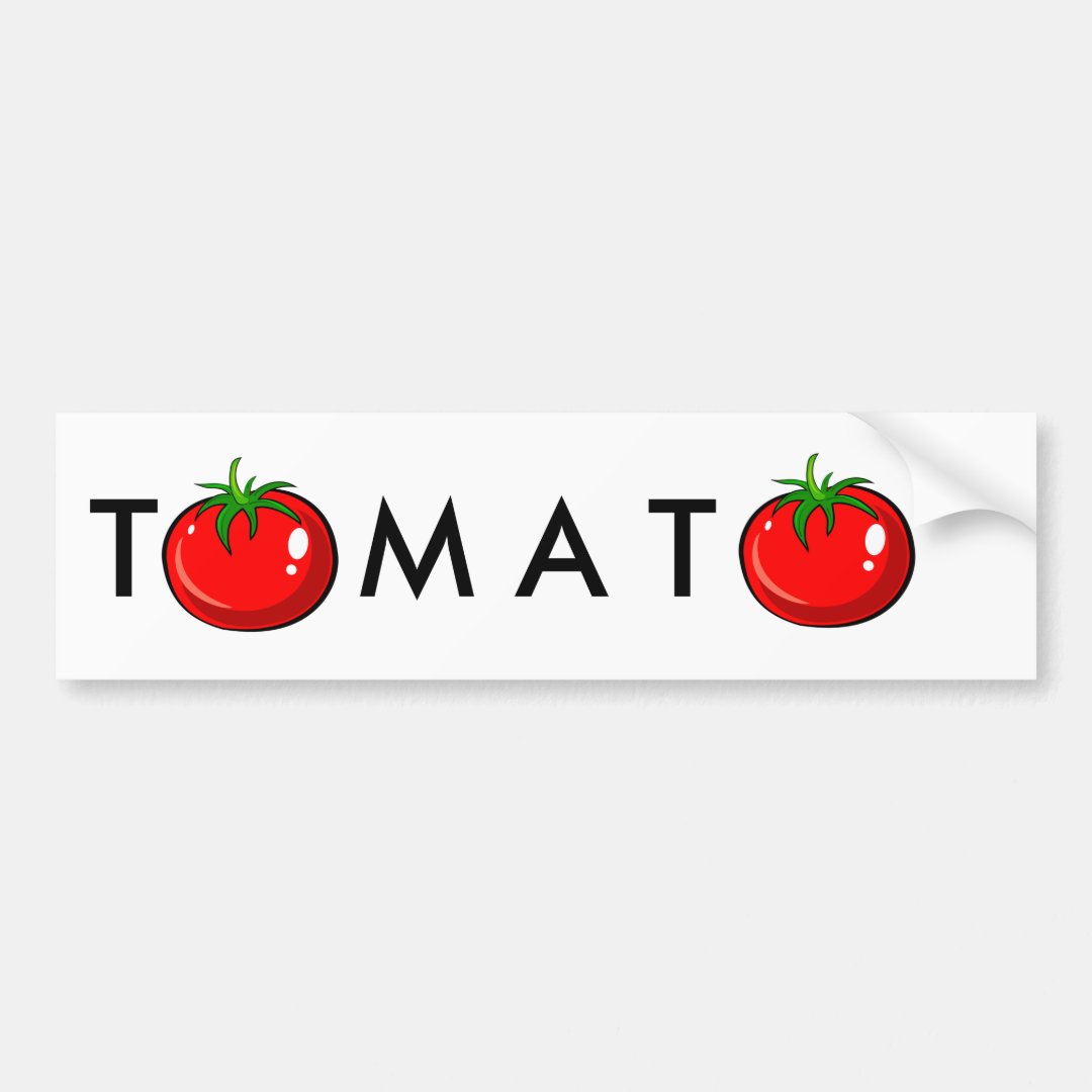 Cute tomato bumper sticker | Zazzle