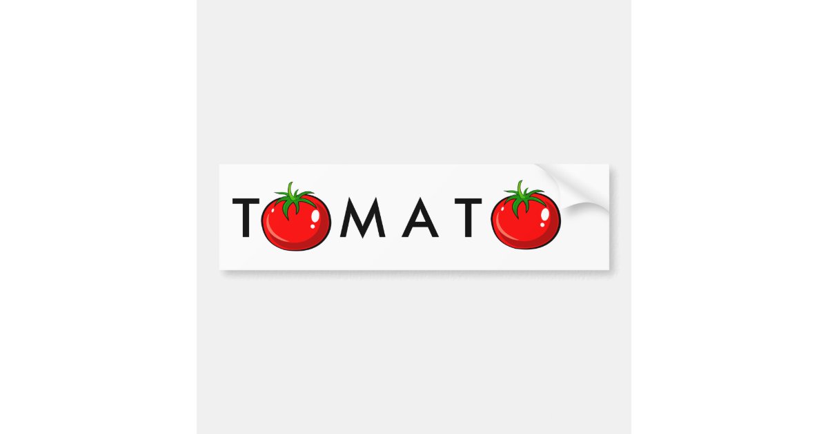 Cute tomato bumper sticker | Zazzle