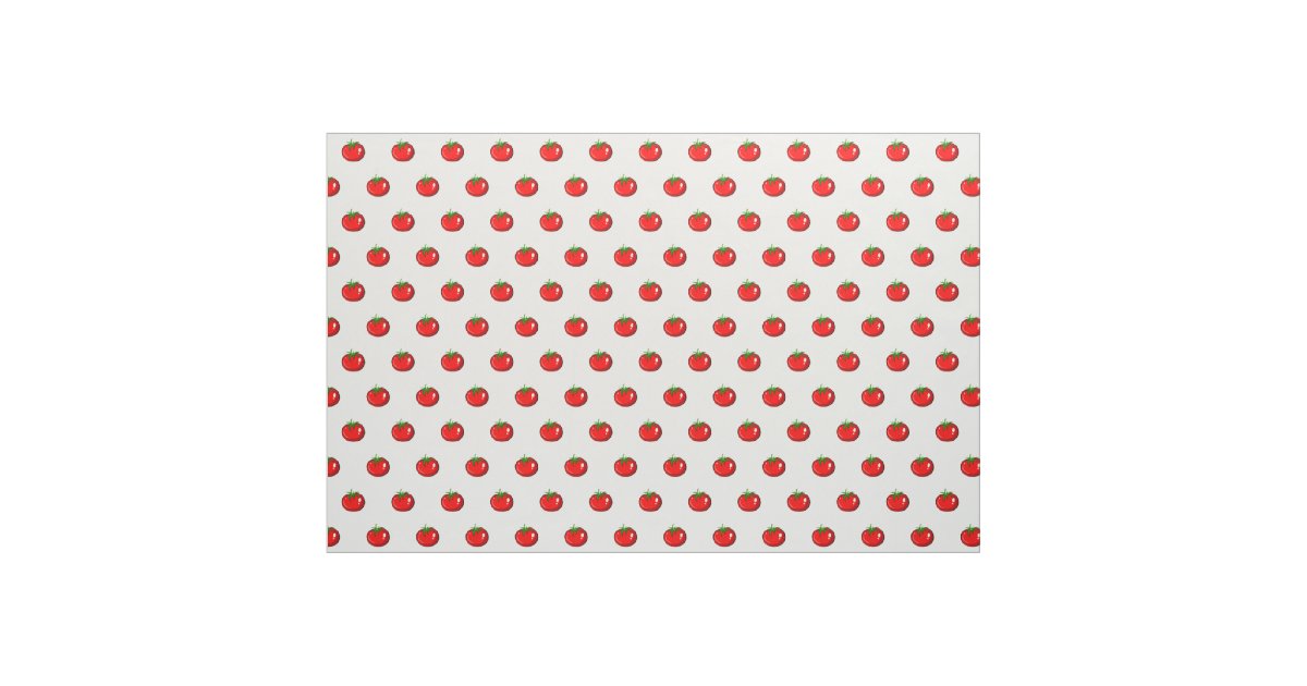 Cute tomato pattern fabric | Zazzle