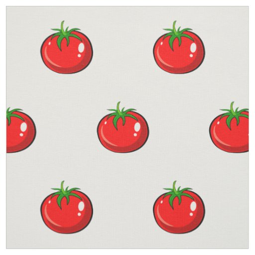 Cute tomato pattern fabric | Zazzle