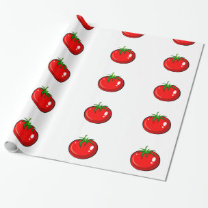 Cute tomato pattern fabric | Zazzle
