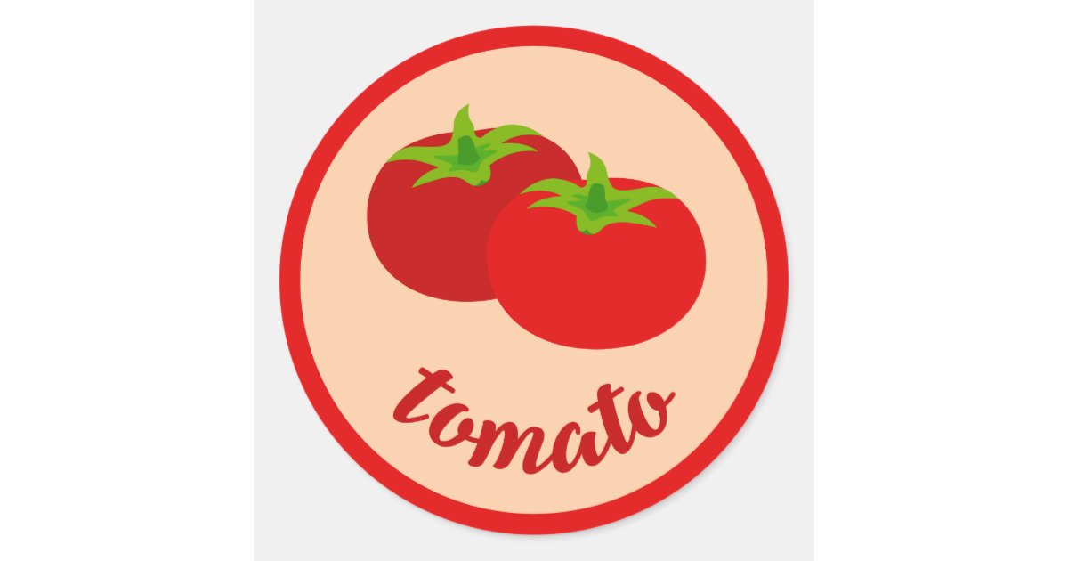 Cute tomato vegetable food sticker | Zazzle