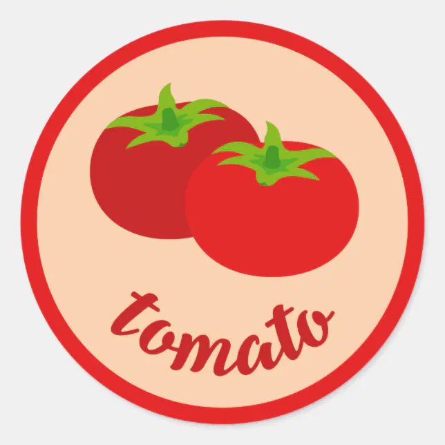 Cute tomato vegetable food sticker | Zazzle