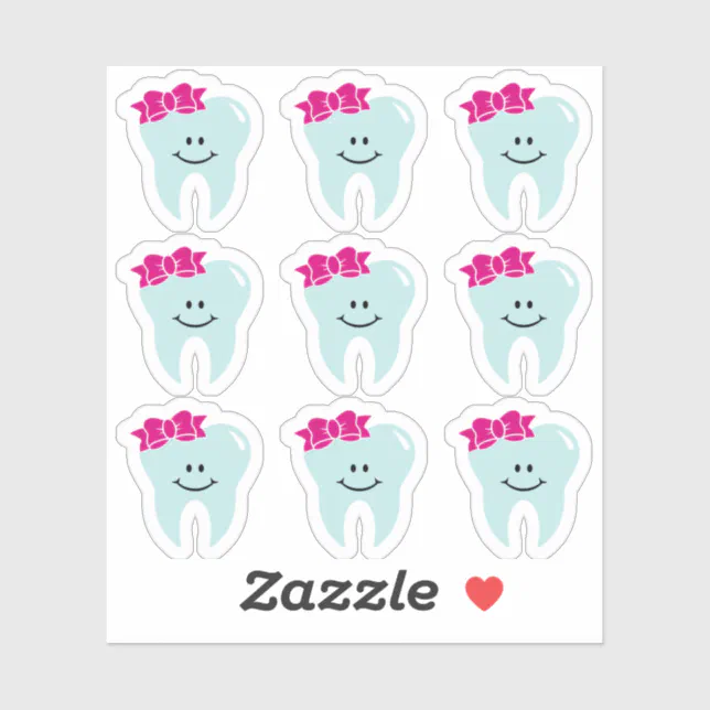 Cute Tooth Denitst Stickers | Zazzle