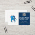 Cute Tooth Dentist Icon | QR Scan Code Business Card | Zazzle