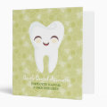 Cute Tooth - Green Custom Binder | Zazzle