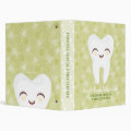 Cute Tooth - Green Custom Binder | Zazzle