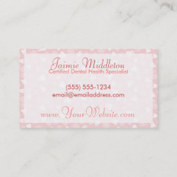 Cute Tooth - Pink Personalized Business Cards | Zazzle