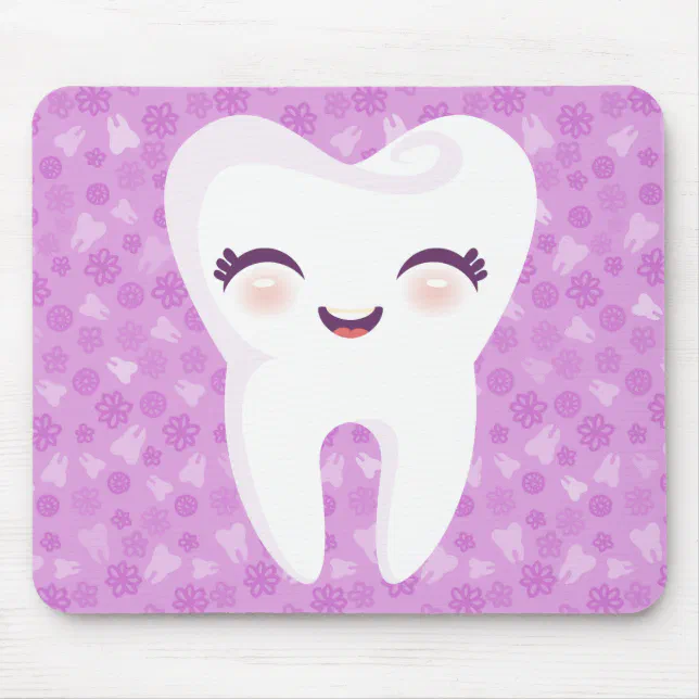 Cute Tooth - Purple Customizable Mousepad | Zazzle
