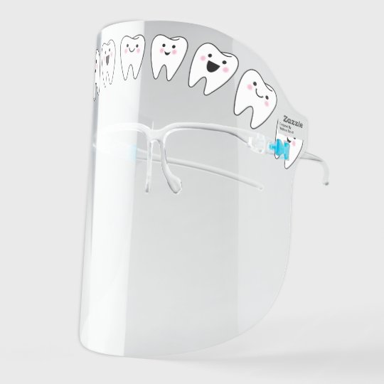 Cute Tooth Teeth Dentist Dental Face Shield | Zazzle.com