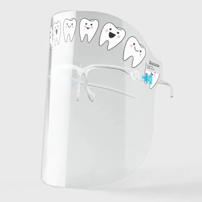 Cute Tooth Teeth Dentist Dental Face Shield | Zazzle