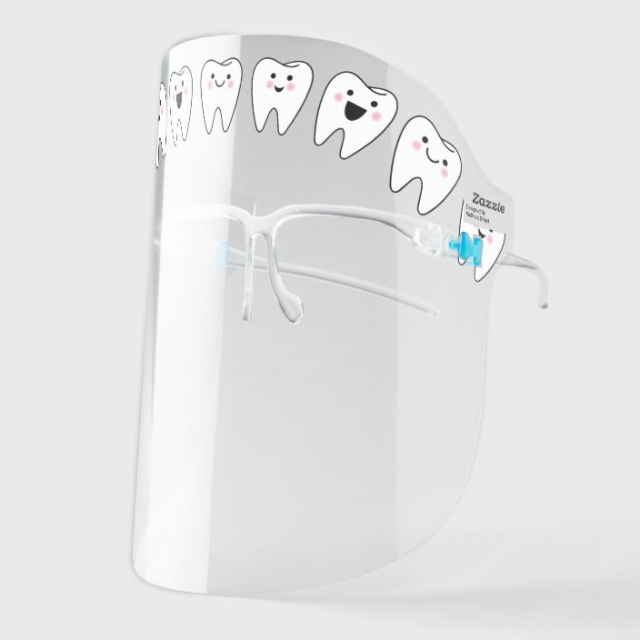Cute Tooth Teeth Dentist Dental Face Shield | Zazzle.com