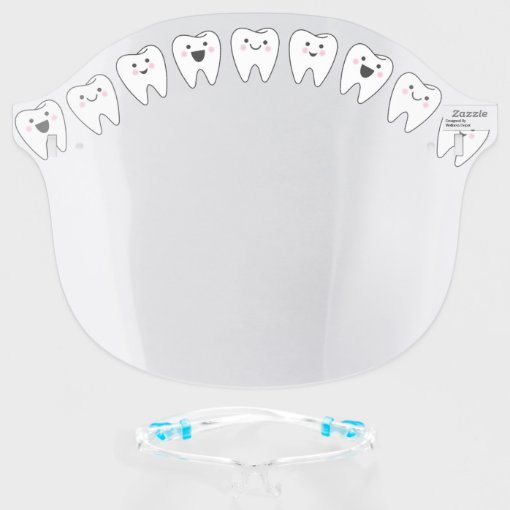 Cute Tooth Teeth Dentist Dental Face Shield | Zazzle