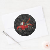 Cute Tow Truck Wrecker Classic Round Sticker | Zazzle