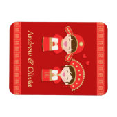 Cute Traditional Chinese Couple Wedding Magnet | Zazzle