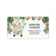 Cute Tropical Safari Wild Animals Return Address Label | Zazzle