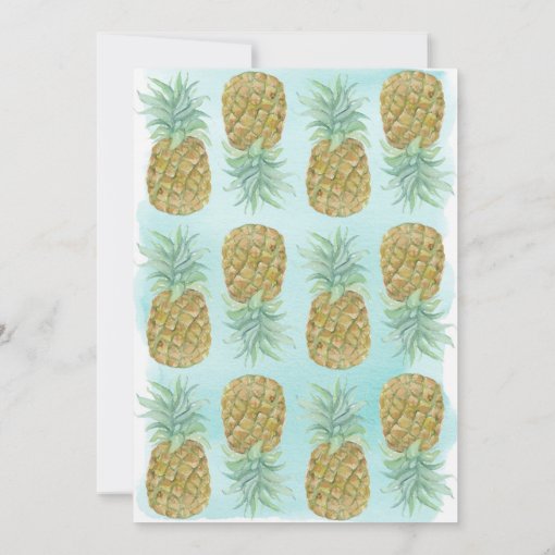 Cute Tropical Watercolor Pineapple Couples Shower Invitation | Zazzle