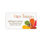 Cute Turkey Happy Thanksgiving Address Label | Zazzle