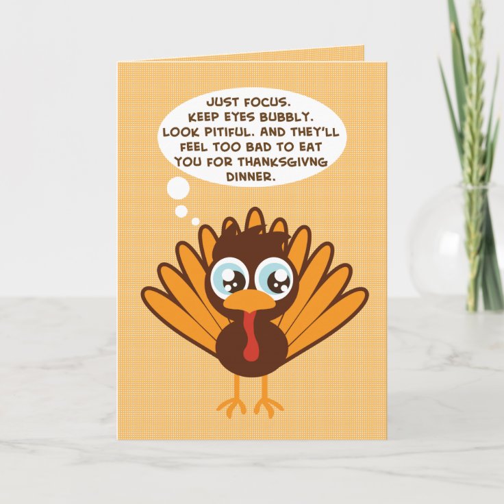 Cute Turkey Holiday Card | Zazzle