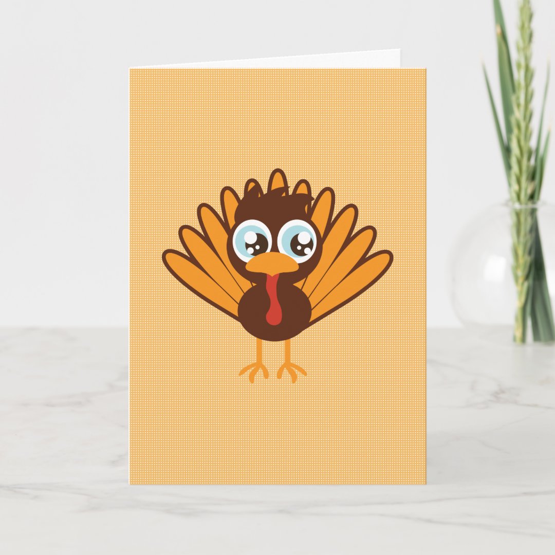 Cute Turkey Thanksgiving Card | Zazzle
