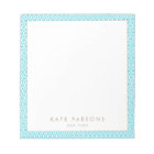 Cute Turquoise Lattice Pattern Notepad | Zazzle.com