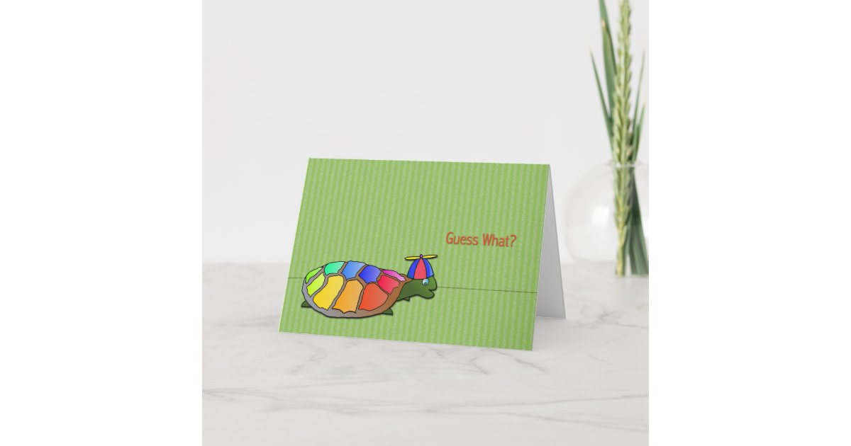 Cute Turtle April Fool's Day Card | Zazzle