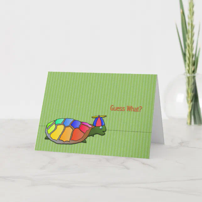 Cute Turtle April Fool's Day Card | Zazzle