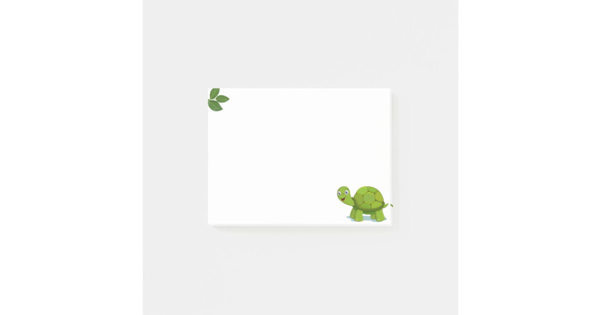 Cute Turtle & Laurel Leaves Post-it Notes | Zazzle