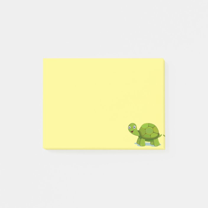 Cute Turtle on Yellow Post-it Notes | Zazzle.com