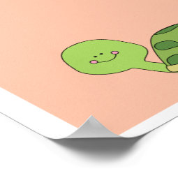 Cute Turtle poster | Zazzle