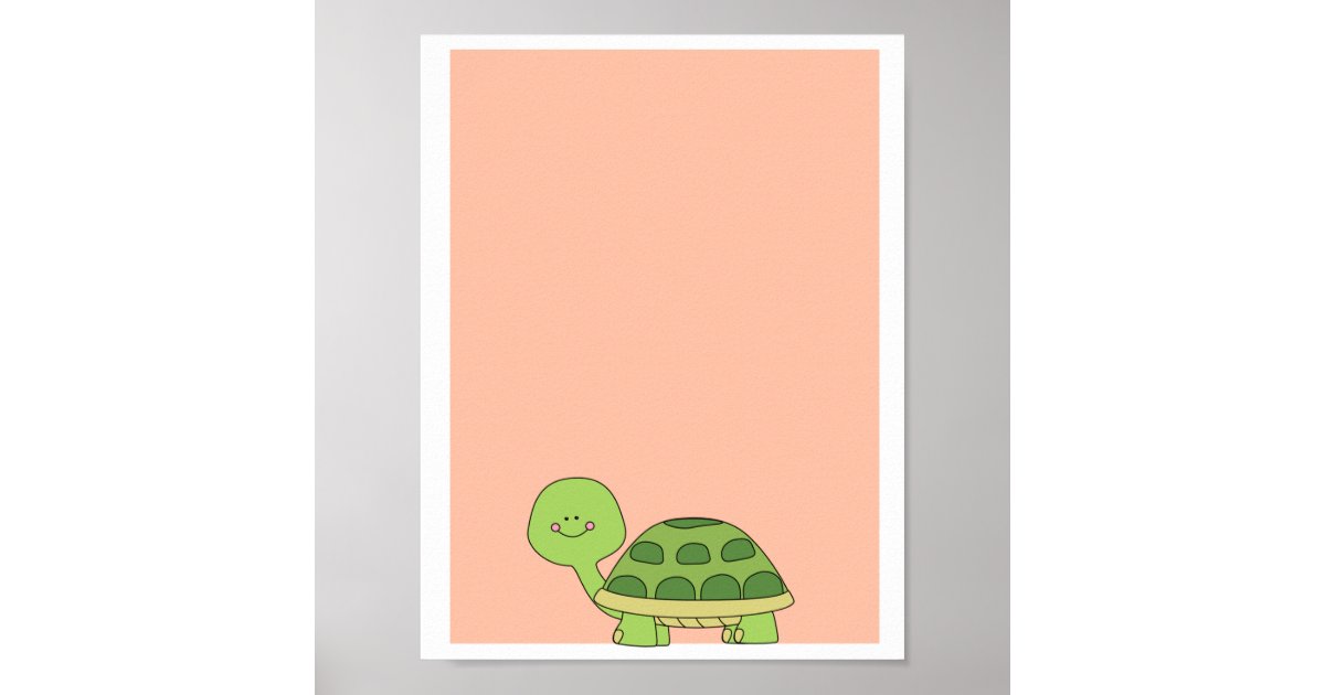 Cute Turtle poster | Zazzle