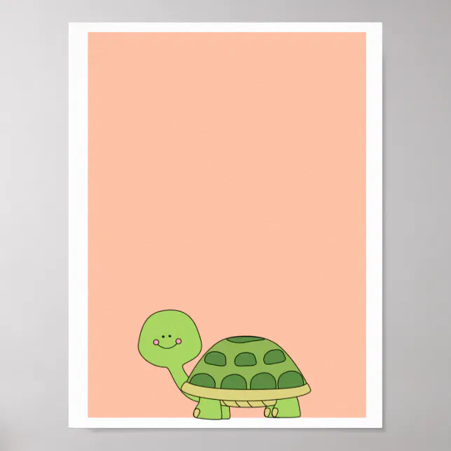 Cute Turtle poster | Zazzle