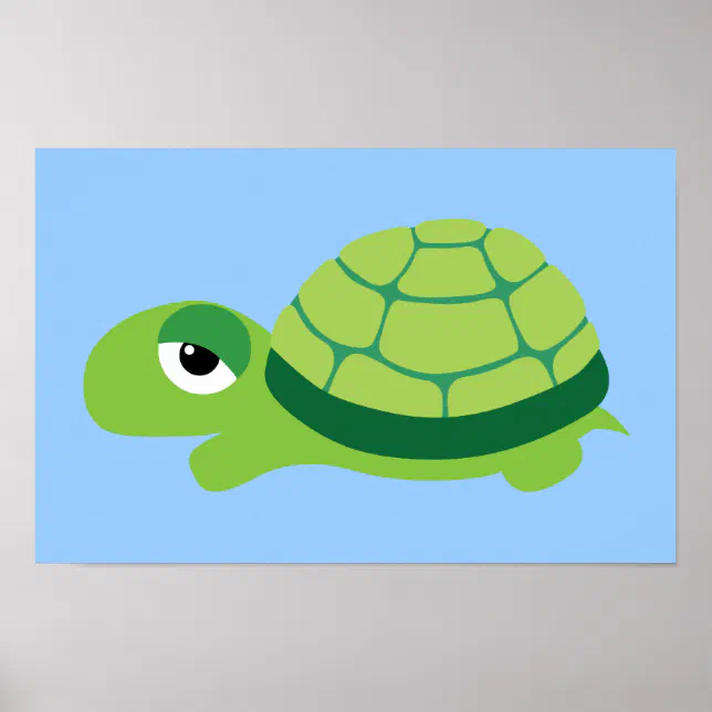 Cute Turtle Poster | Zazzle
