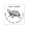 Cute Turtle Return Address Rubber Stamp | Zazzle