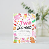 Cute TWO SWEET Candy Land Kids Candyland Birthday Postcard | Zazzle