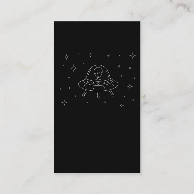 Cute UFO Alien Spaceship Business Card | Zazzle