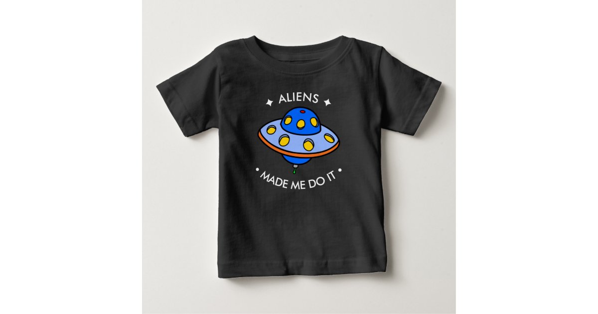 Cute UFO | Funny Aliens Baby T-Shirt | Zazzle