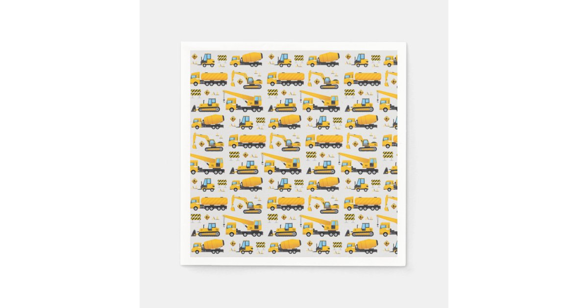 Cute Under Construction Tool for Party Decor Paper Napkins | Zazzle
