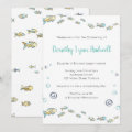 Cute Under The Sea Fish Baptism Christening Invitation | Zazzle