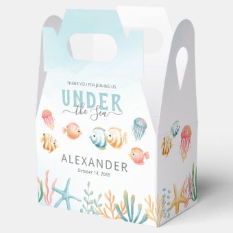 Cute Under the Sea Kids Birthday Favor Box | Zazzle