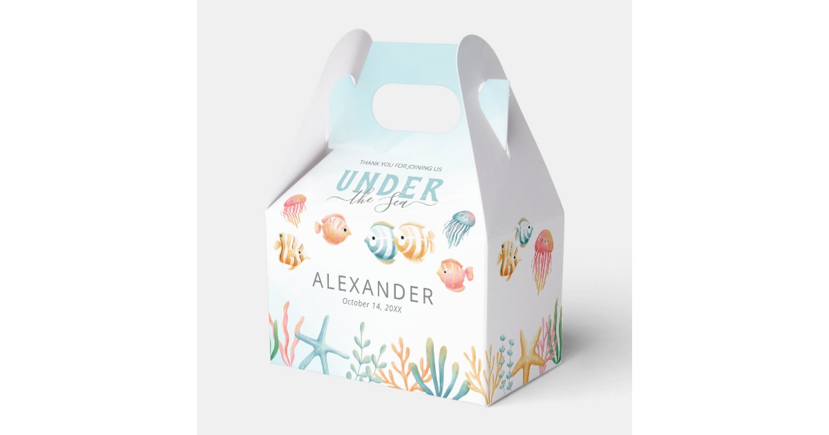 Cute Under the Sea Kids Birthday Favor Box | Zazzle
