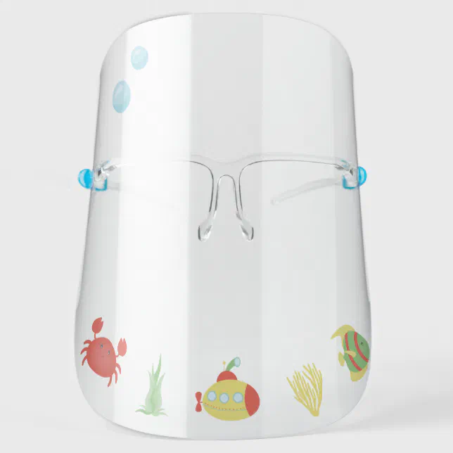 Cute Under The Sea Kids Theme Face Shield | Zazzle