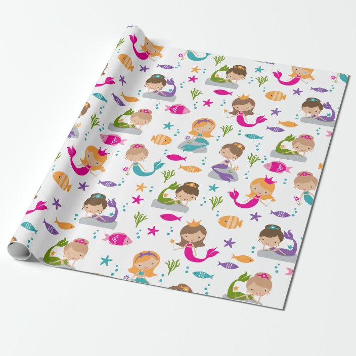 Cute Under the Sea Mermaid Wrapping Paper | Zazzle.com